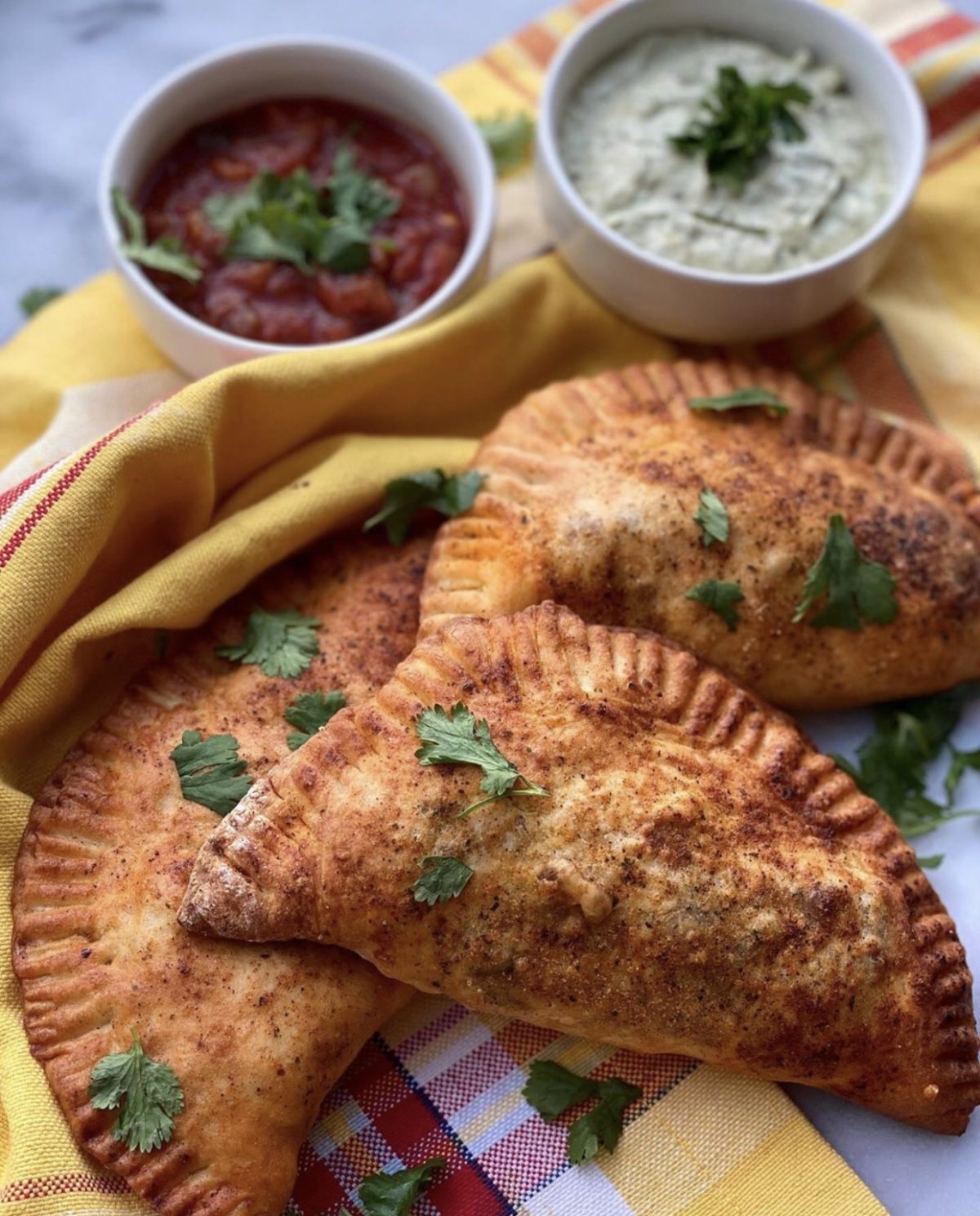 Healthy beef & cheese empanadas
