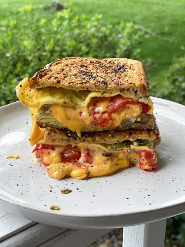 Sausage, Egg & Cheese Sandwich with Fig Jam