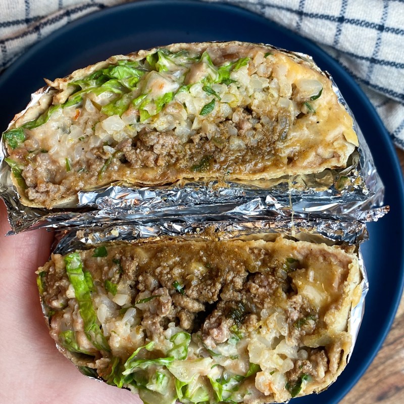 Beef, Bean & Cilantro Lime Cauliflower Rice Burritos - Chef Allie's Kitchen