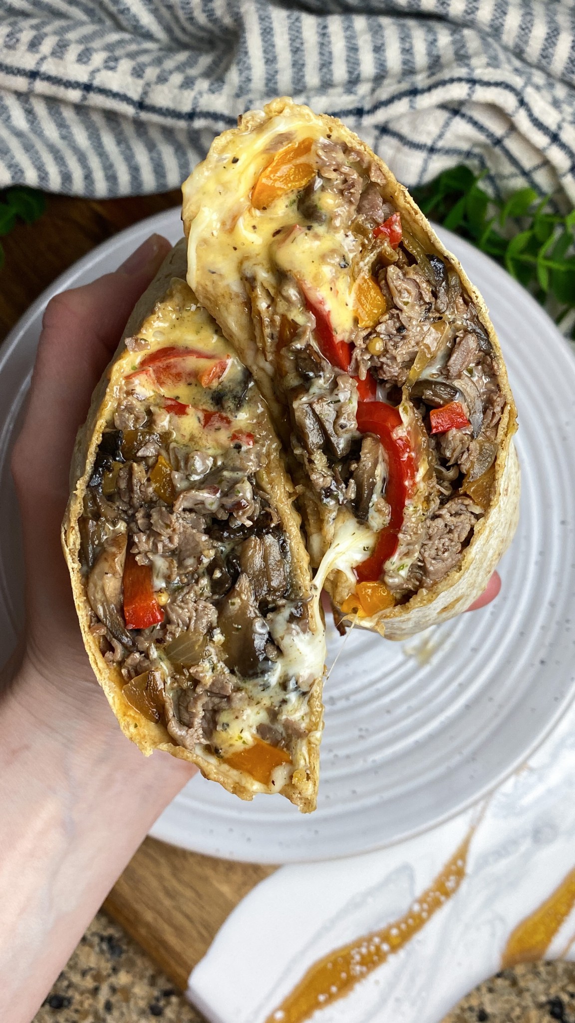 Philly Cheesesteak Wrap - Chef Allie's Kitchen