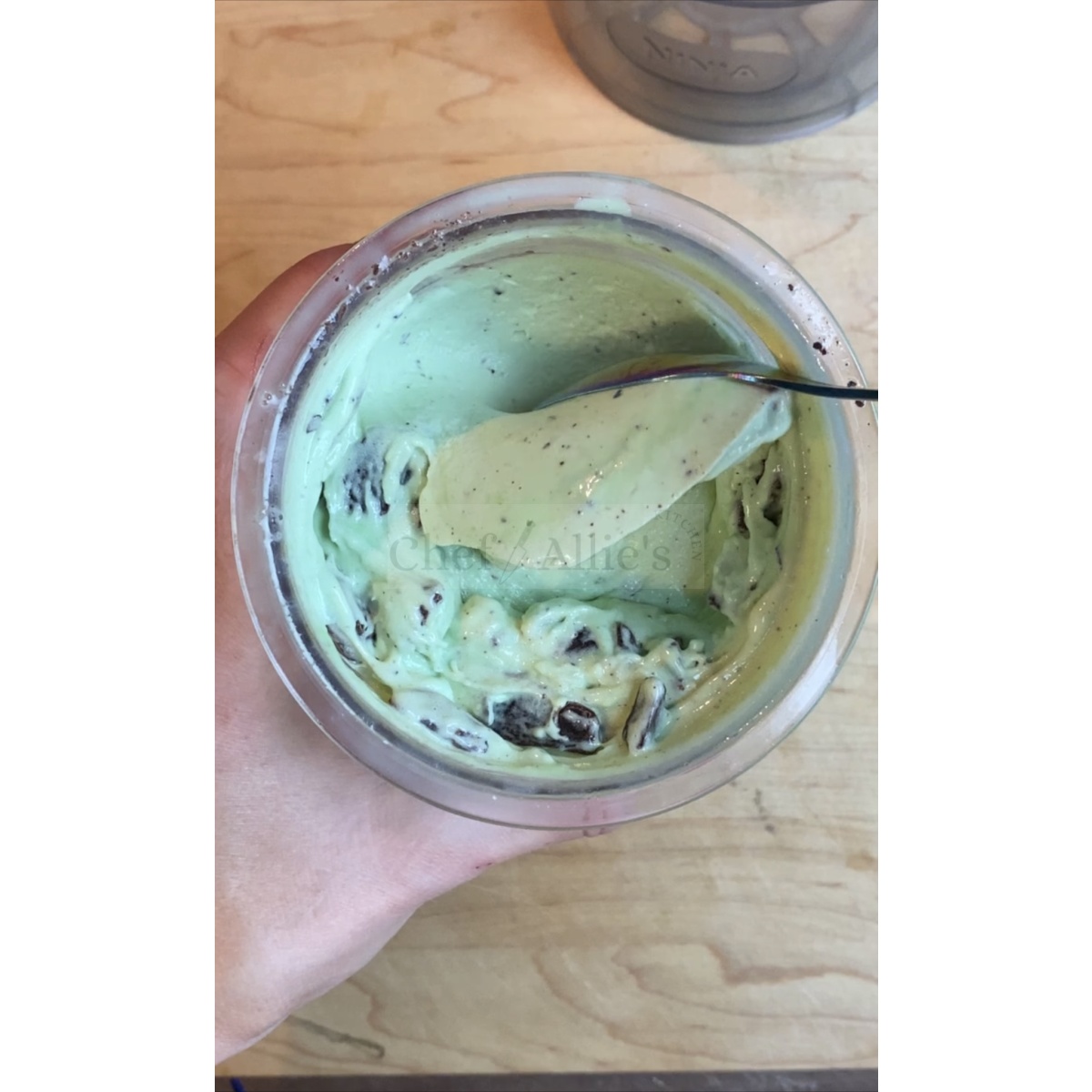 Mint Chocolate Chip Protein Ice Cream - Chef Allie's Kitchen