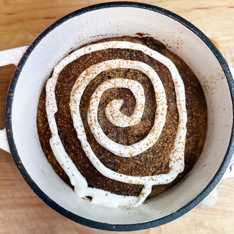 Cinnamon Bun Baked Oatmeal Bowl - Chef Allie's Kitchen