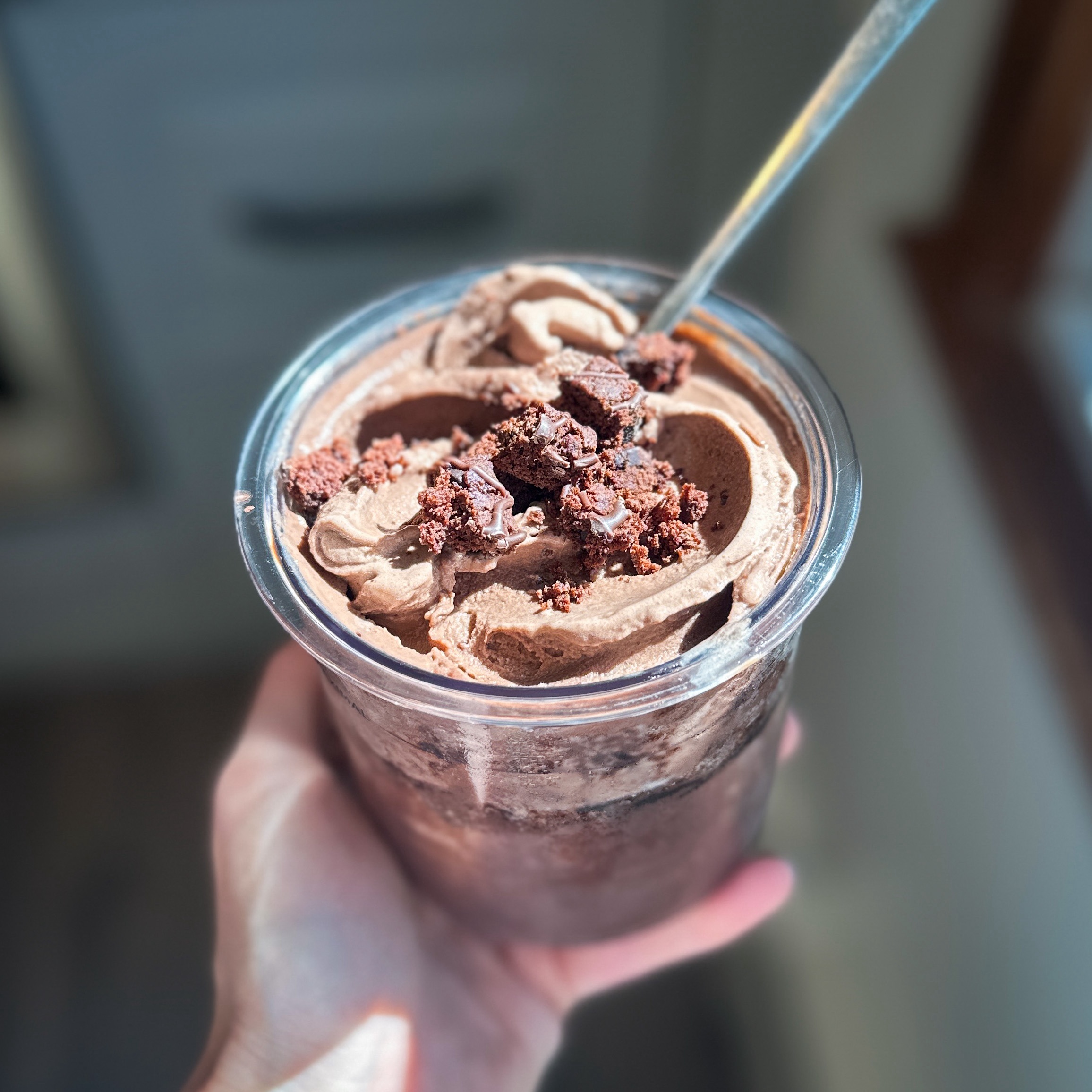 Brownie Batter Protein Ice Cream - Chef Allie's Kitchen